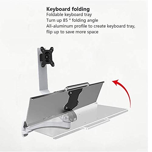 ZYF Keyboard Tray Desktop Splint Tray Stand Desk Mount Workstation, Height Adjustable Standing Desk, Ergonomic, Monitor, Laptop and Keyboard Mount (Size : A)