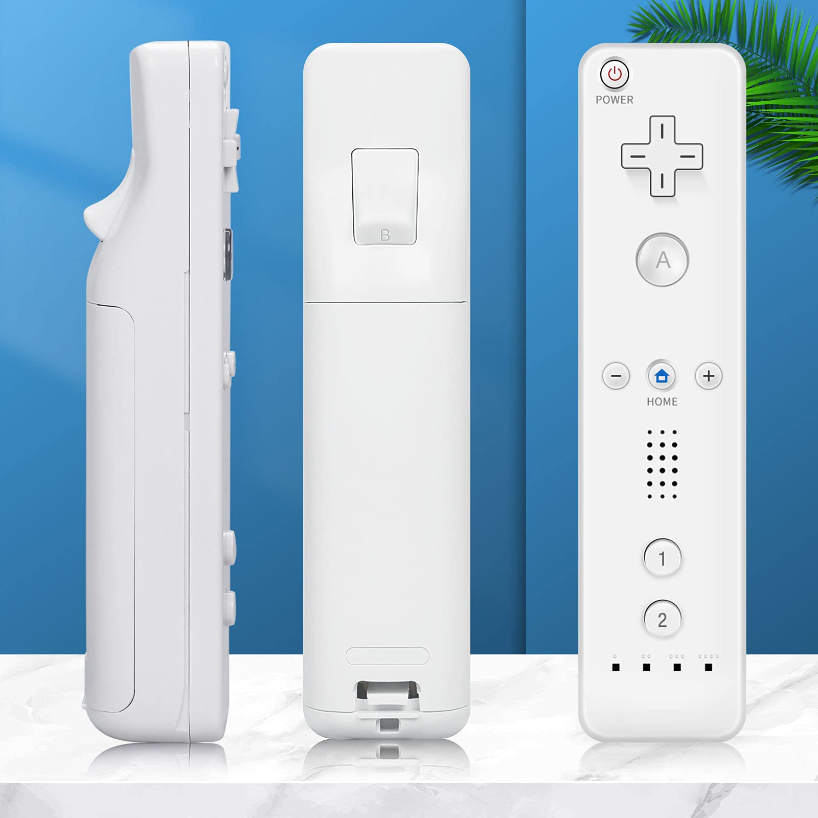 Y Team W-ii Controller, W-ii Remote Controller, W-ii U Controller with Silicone Case and Wrist Strap, W-ii Remotes Compatible with W-ii and W-ii U (White)