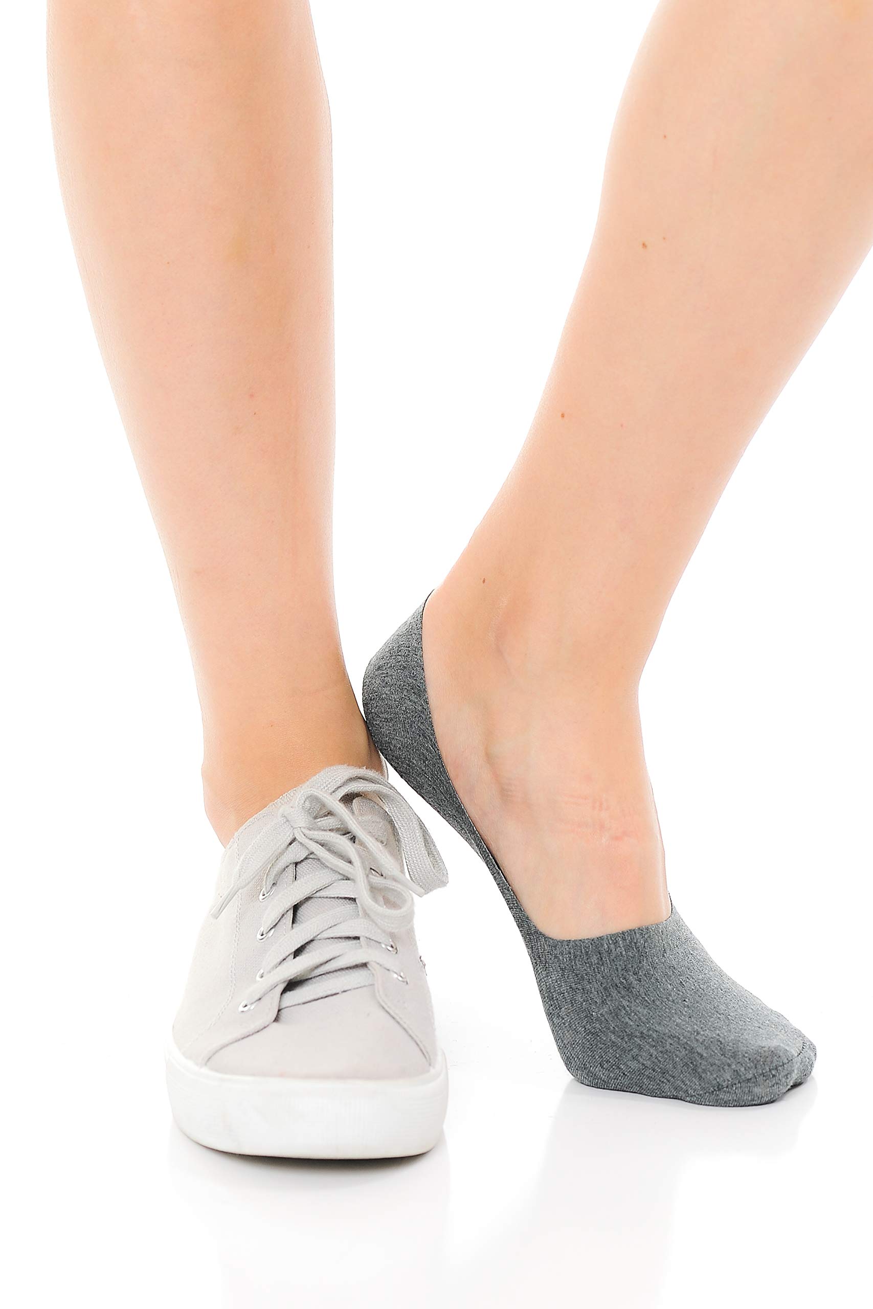 UNID No Show Socks for Women - Low-Cut, Soft Cotton, Non-Slip Silicone Boat Line