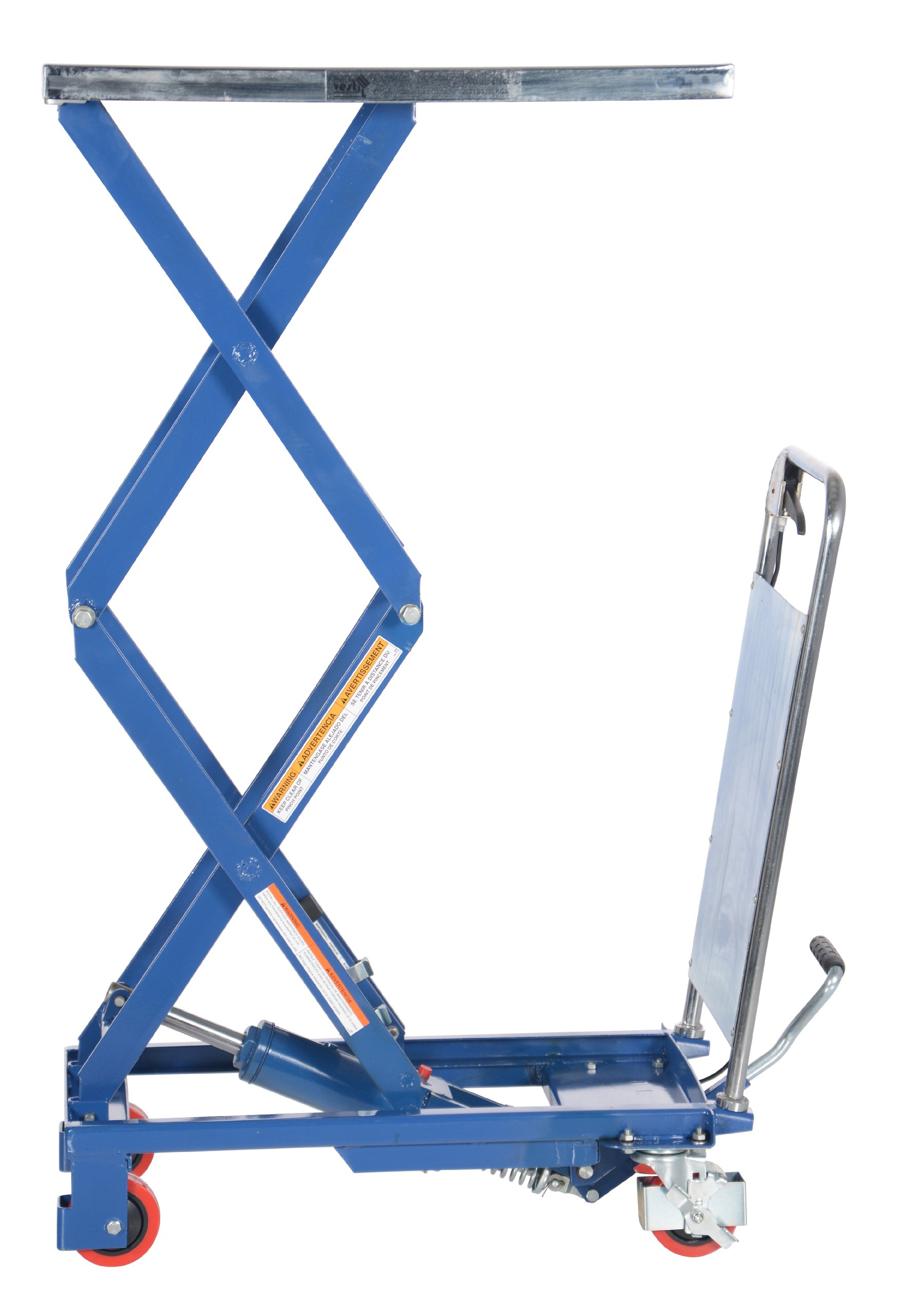 Vestil CART-200-D Double Scissor Hydraulic Elevating Cart, 220 lb. Capacity, 27-1/2" x 17-1/2" Platform