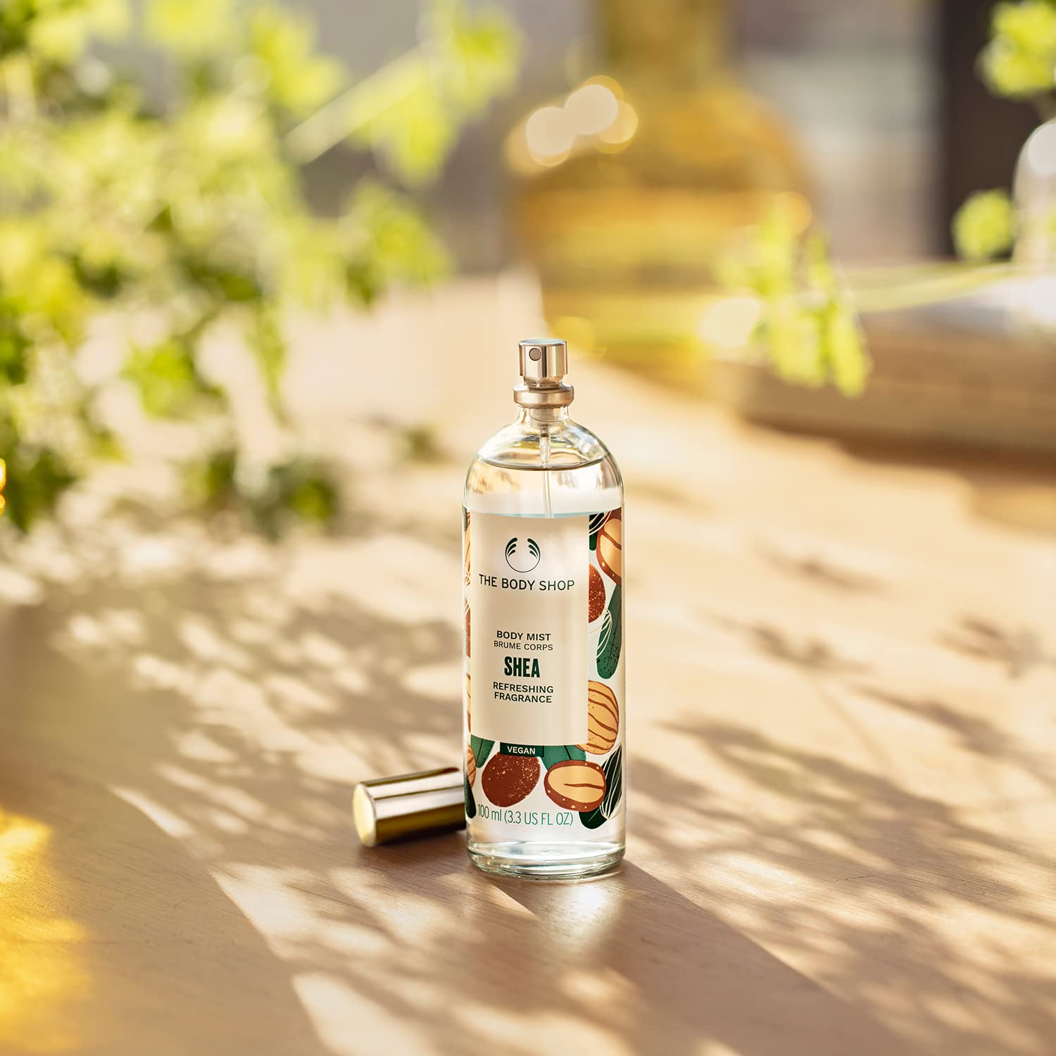 The Body Shop Shea Body Mist β Refreshes and Cools with a Sweet Nutty Scent β Vegan β 3.3 oz