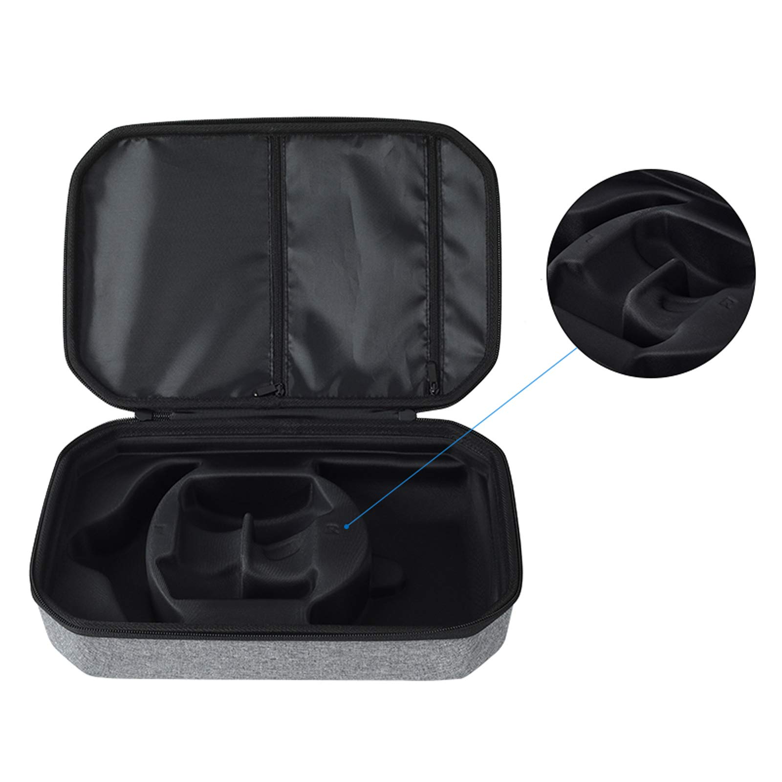 Hounyoln Hard Travel Case for Oculus Quest 2,Meta Quest 2 VR Gaming Headset and Controllers Accessories Waterproof Shockproof Protective Carring Storage Bag with Shoulder Strap(Gray)