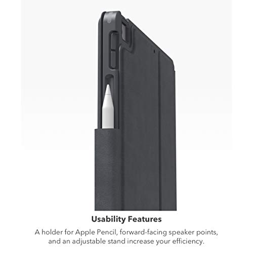 ZAGG Pro Keys Detachable Case and Wireless Keyboard for Apple iPad Pro 10.2", Multi-Device Bluetooth Pairing, Backlit Laptop-Style Keys, Apple Pencil Holder, 6.6ft Drop Protection, Lightweight, Black