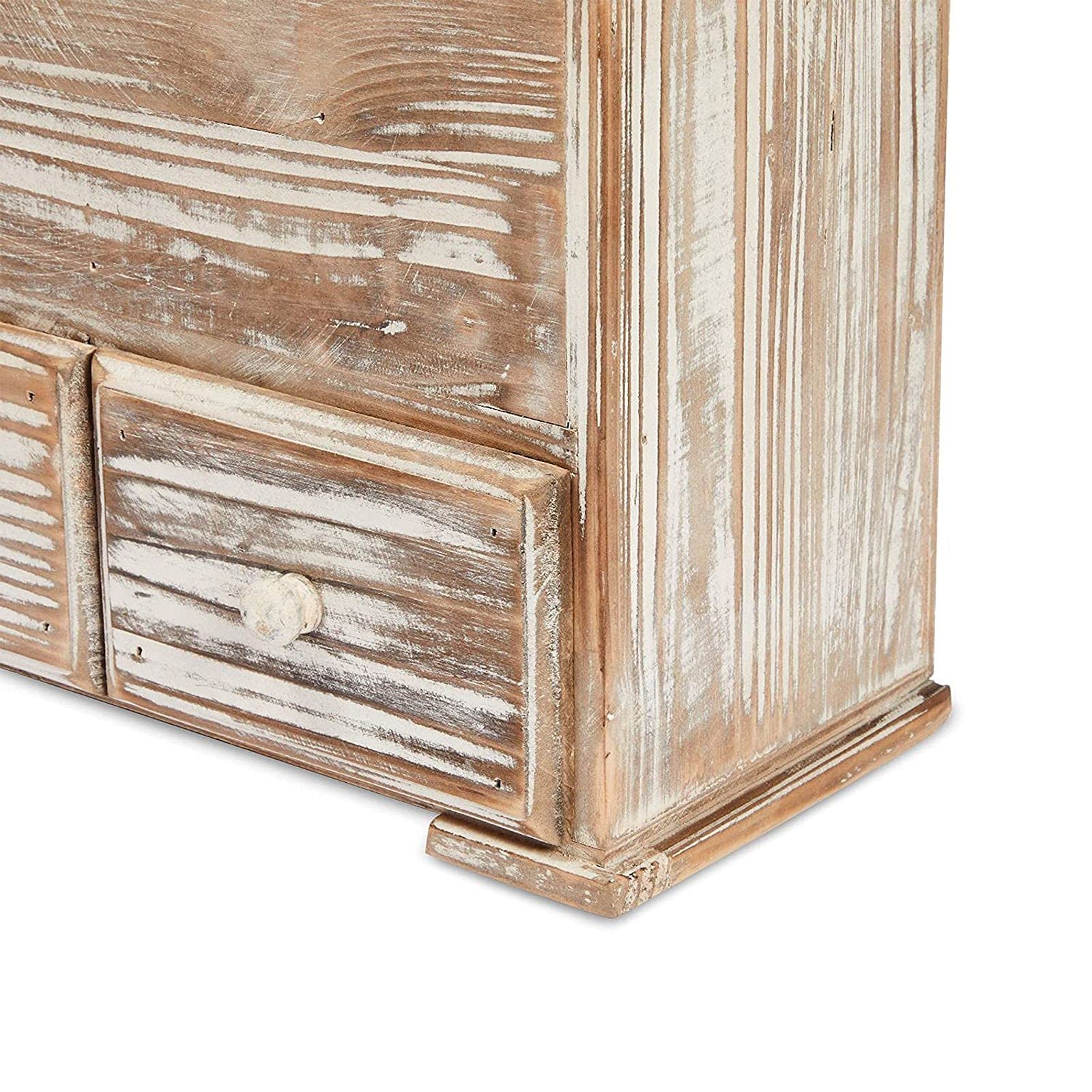 Wooden Makeup Organizer with 3 Drawers for Vanity, Cosmetic Storage for Brushes (15.5 x 9.5 in)