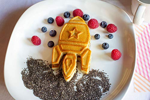 ZaveryCakes Devin The Rocket Ship Pancake and Egg Breakfast Non-Stick Silicone Mold for Kids