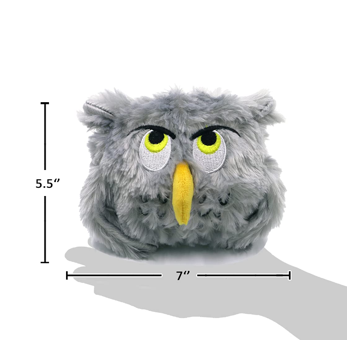 YOOGAO Pet Interactive Dog Toy, Plush Electric Dog Toy, Vibrating and Squeaky, Battery Operated, Prevent Boredom for Pets (Owly)
