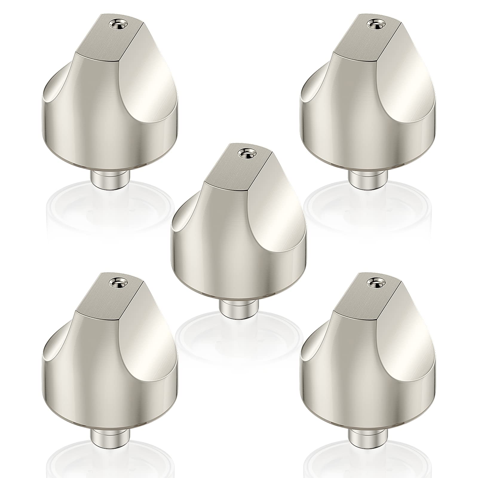WB03X32194 WB03T10329 Cooktop Burner Control Knobs Compatible w/GE Cafe Series Gas Range CGP350SET1SS CGP350SET3SS CGP650SET3SS Replacement WB03X25889 4920893 AP6837585 PS12709871 (5pcs)