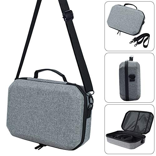 CALIDAKA VR Carrying Travel Case for Oculus Quest 2, Portable VR Gaming Storage Pouch, Shockproof VR Storage Bag with Adjustable Strap and Side Handle for VR Accessories Pouch Organizer