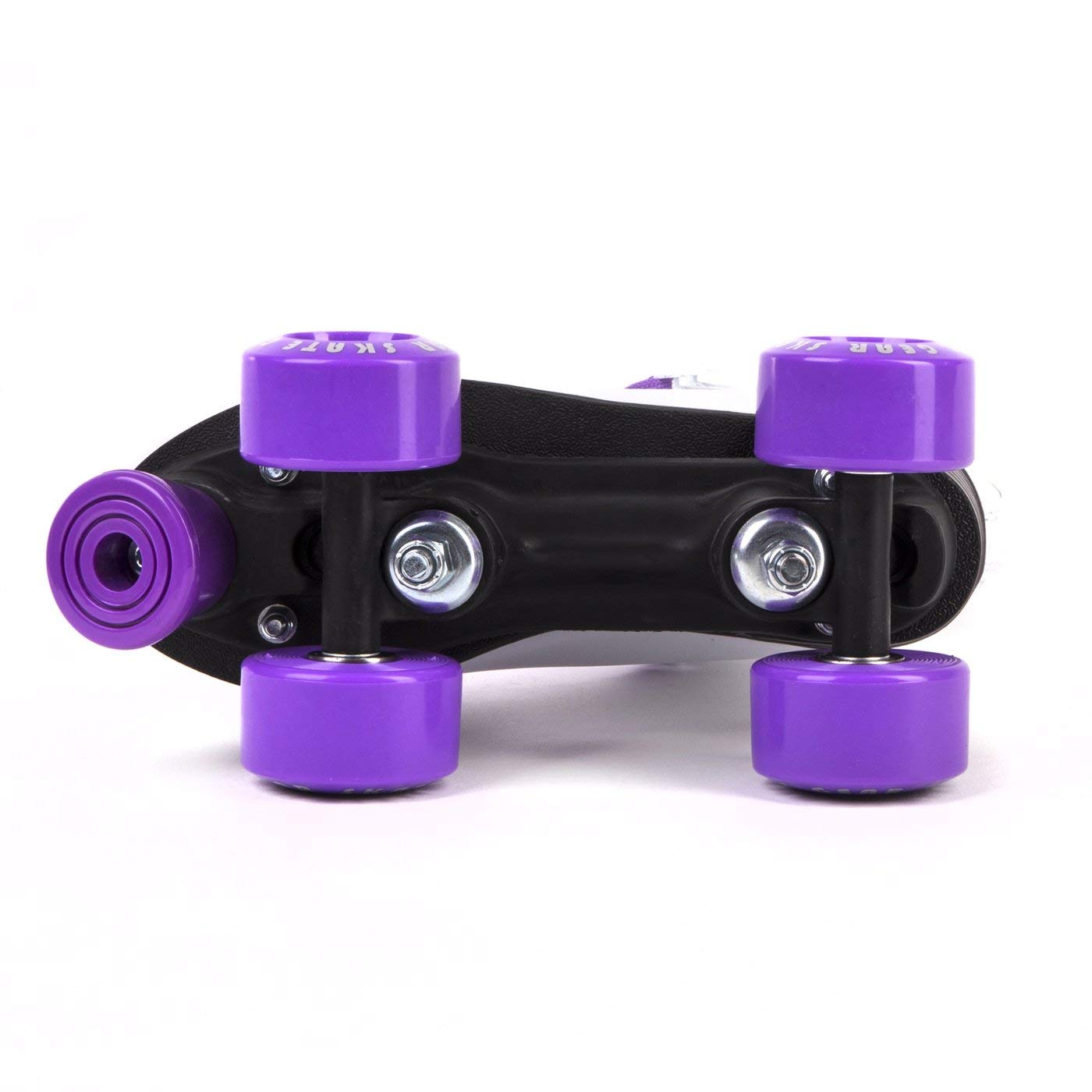 Skate Gear Extra Support Quad Roller Skates for Kids and Adults (Purple, Women's 7 / Youth 6 / Men's 6)
