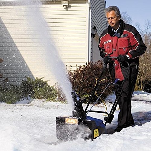 Snow Joe SJ623E-RM Electric Single Stage Snow Thrower, 18-Inch, 15 Amp Moto,| Headlights,Blue