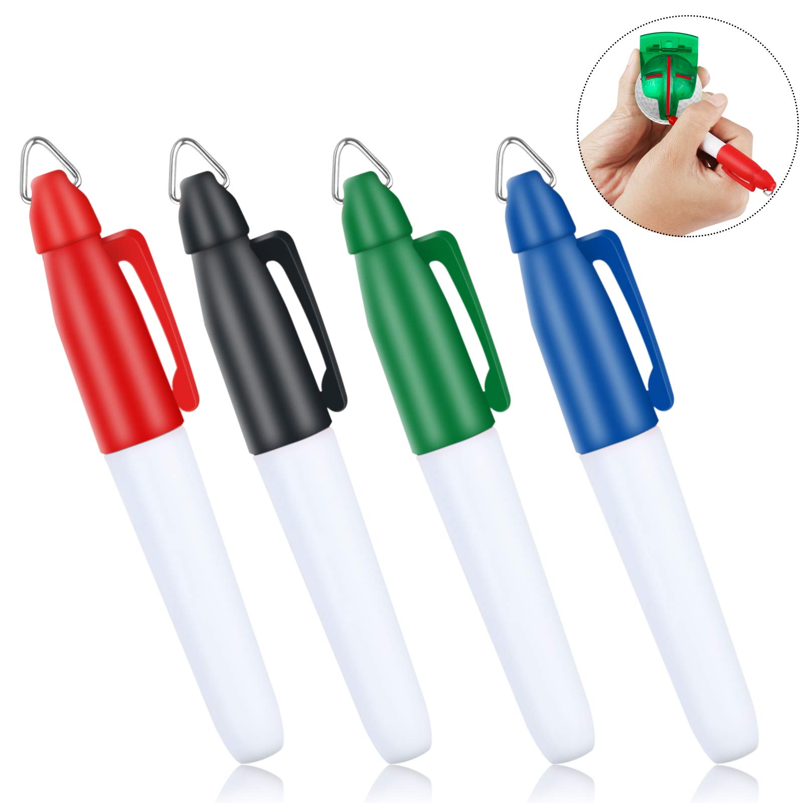 XAegis GT14 Golf Accessories with Golf Towel and Golf Club Brush, Foldable Divot Repair Tool, Golf Ball Alignment Kit, Golf Club Cleaning Kit