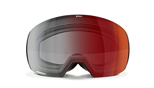 Zeal Optics Portal XL - Frameless Ski & Snowboard Goggles For Men & Women, OTG Ready β Dark Night w/Auto+ Polarized GB Lens