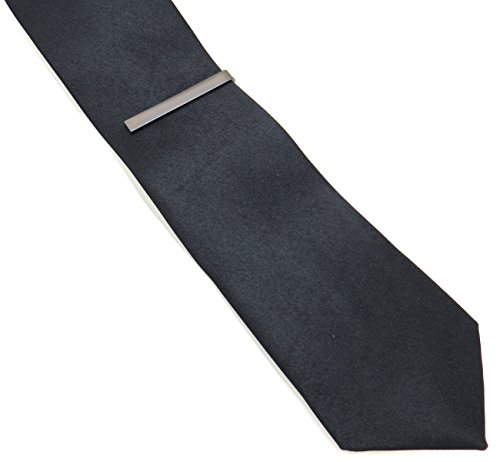 Tie Clip Bar Metallic Finish - Firm Hold and Perfect For Skinny Ties (Gunmetal)