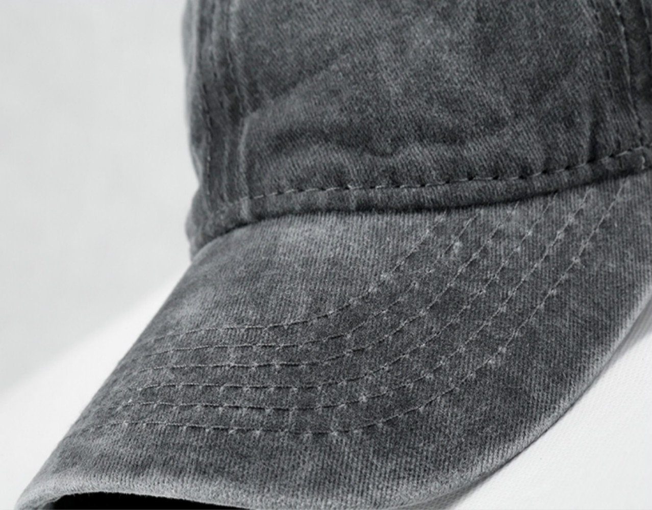 Unisex Pocket Sloth Vintage Jeans Adjustable Baseball Cap Cotton Denim Dad Hat (One Size, Black 1)