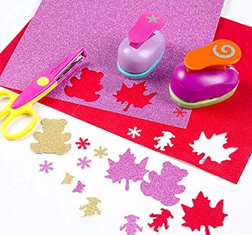 YZH Crafts Glitter Cardstock Paper,No-Shed Shimmer Glitter Paper,Crafting Assorted Glitter Paper Pad 12 Inch by 12 Inch 12 Sheets,250GSM, (Mix B)