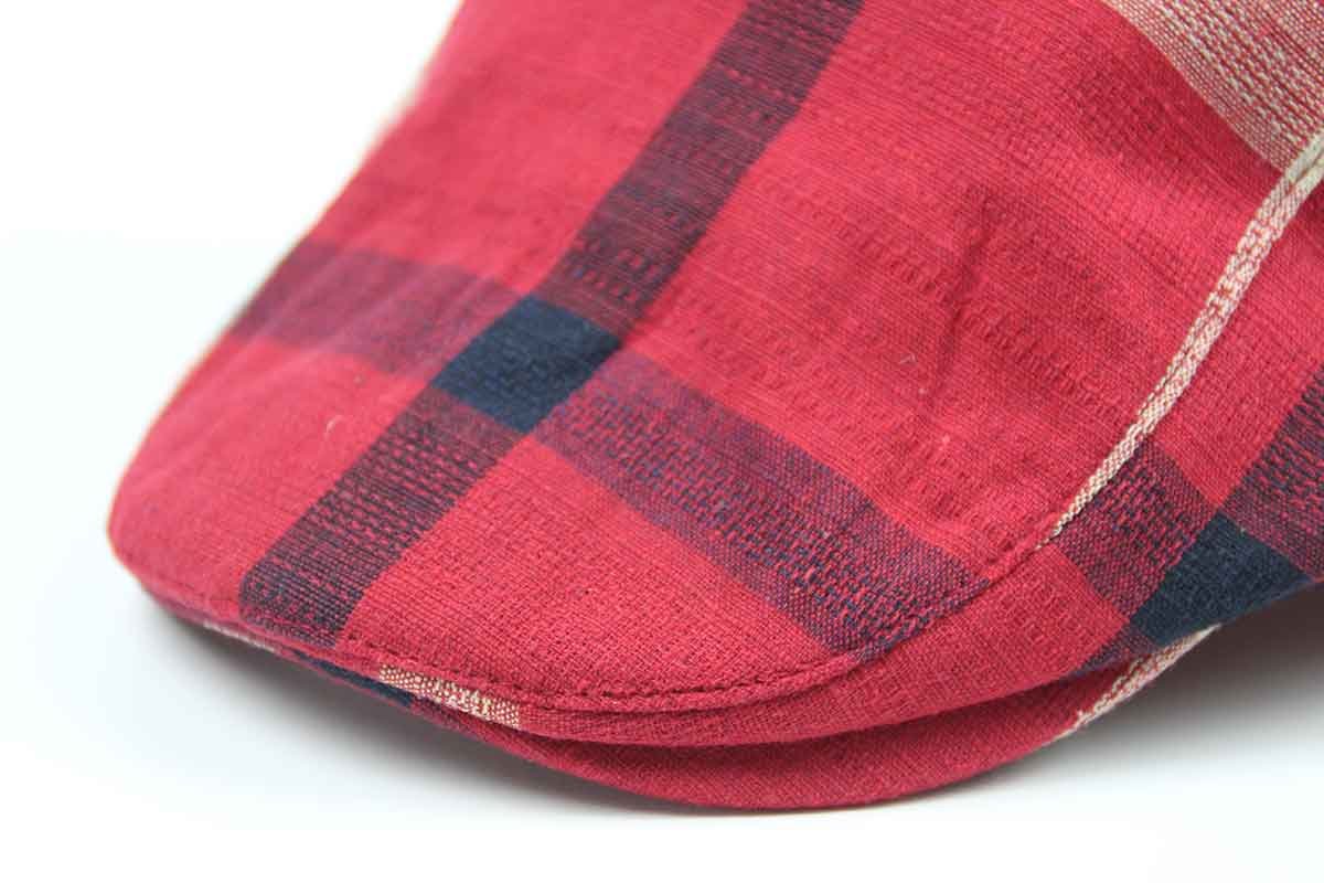 ZLSLZ 2 Pack Men's Plaid Cotton Flat Newsboy Ivy Cabbie Golf Gatsby Cap Hat Red Black