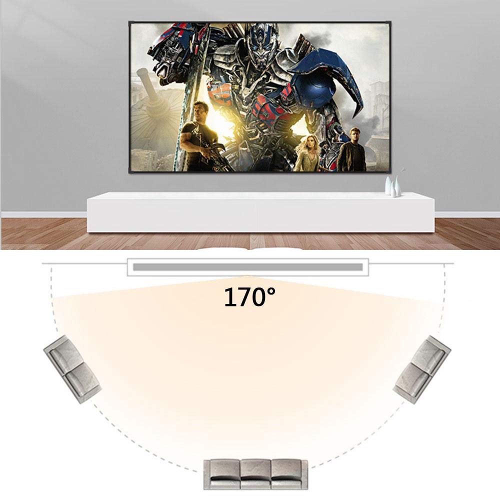 XINGTU Projector Screen Outdoor 150 200 inch 300 inch White Cloth Material 180 250 inch Optional 16:9/4:3 for LED proyector (Size : 250 inch)