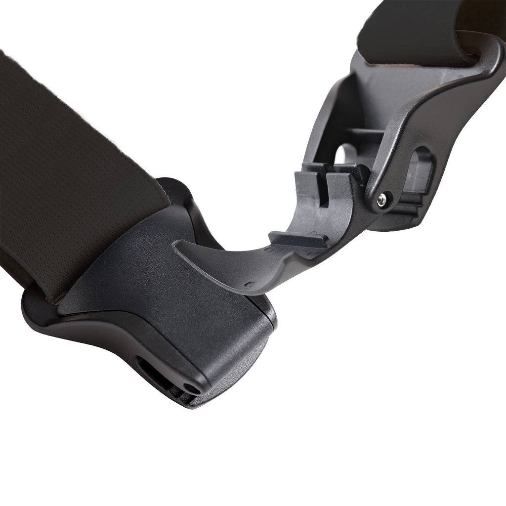 Suspender Store Airport Friendly Suspenders - BuzzNot Clip - 1.25-Inch Wide Elastic - X-Back - 48" for 5'9" to 6'2" tall - Black