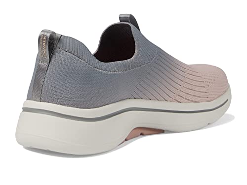 Skechers Go Walk Arch Fit - Ocean Vibes Gray/Pink 8 B (M)