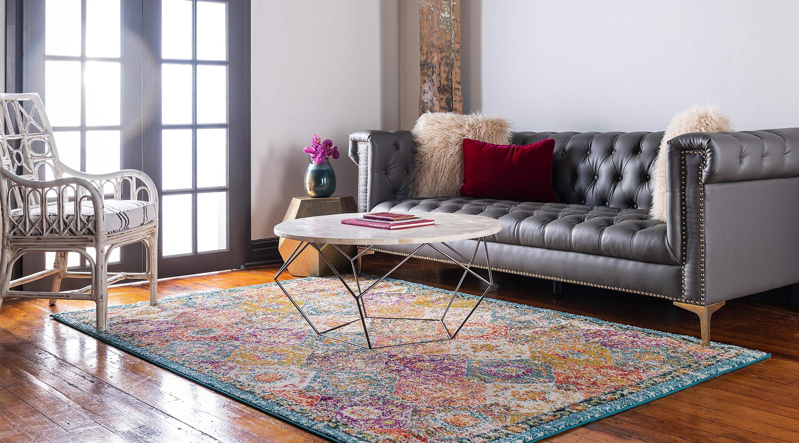 Unique Loom Penrose Collection Area Rug - Blake (9' 10" x 13' 11" Rectangle, Multi/ Blue)