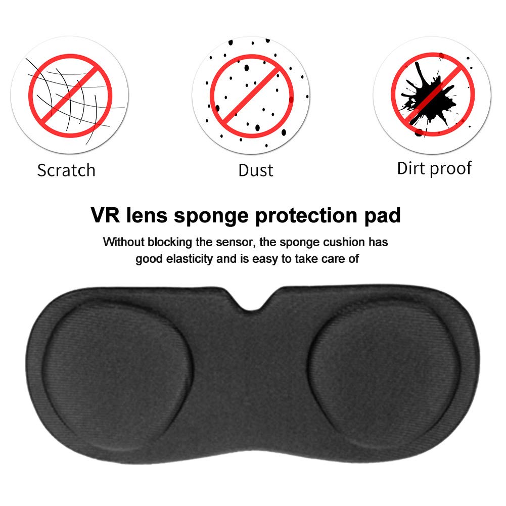 VR Protect Lens Cover for Oculus Quest 2, Lightweight Protective Cap Washable Sleeve VR Headset Accessories