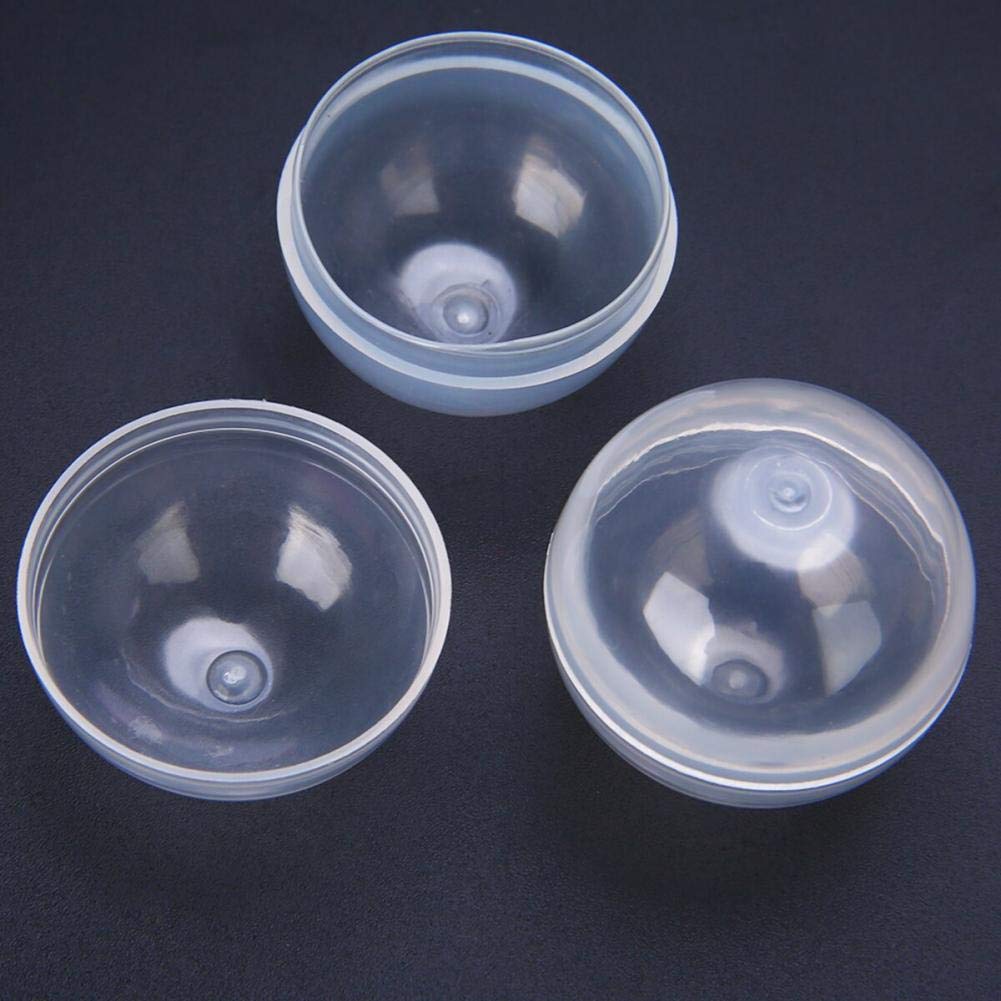 Zonster 10pcs Clear Plastic Balls Empty Round Clear Capsules for Toy Gumball Machines Small Containers Surprise