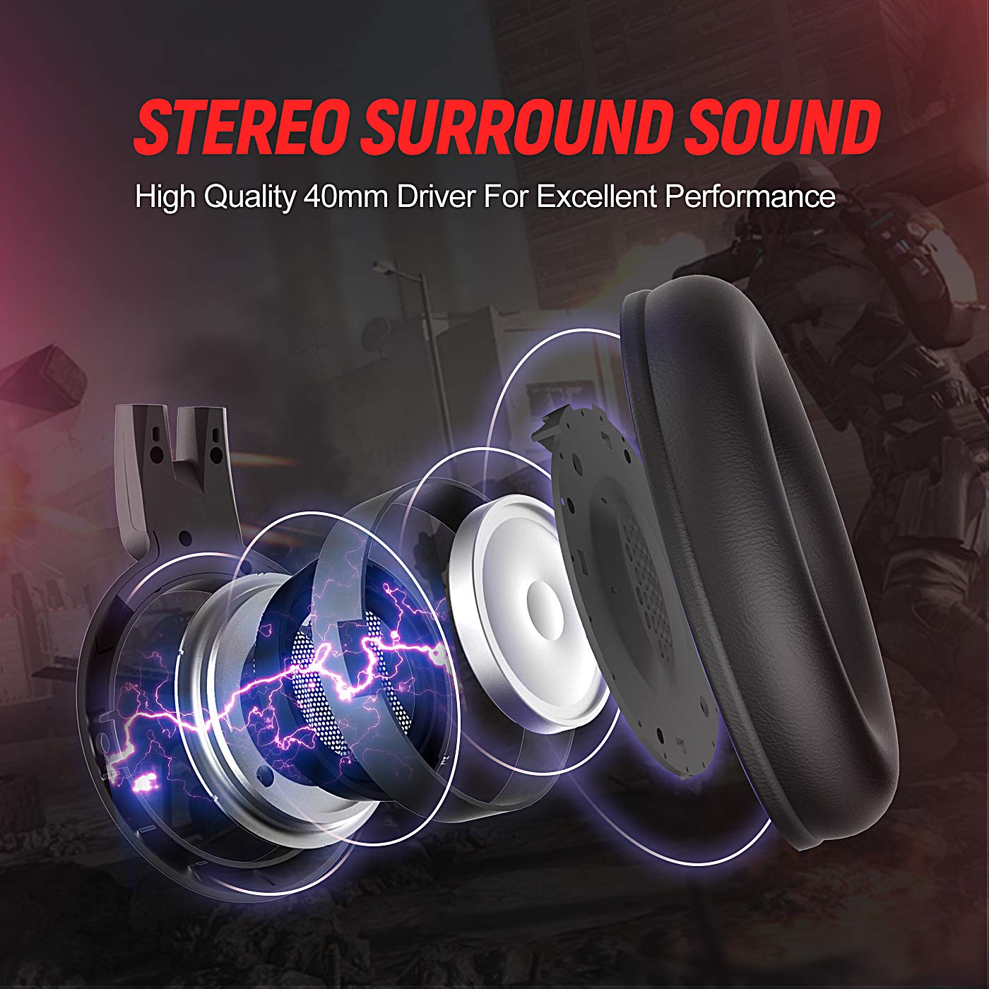 SOMIC Stereo Gaming Headset for Xbox one, PS4, PS5, PC, Phone 3.5mm Plug Over Head Earphone with Detachable Mic, LED Light, Soft Earmuffs, Volume Controller Office Gamer Headsets GS301