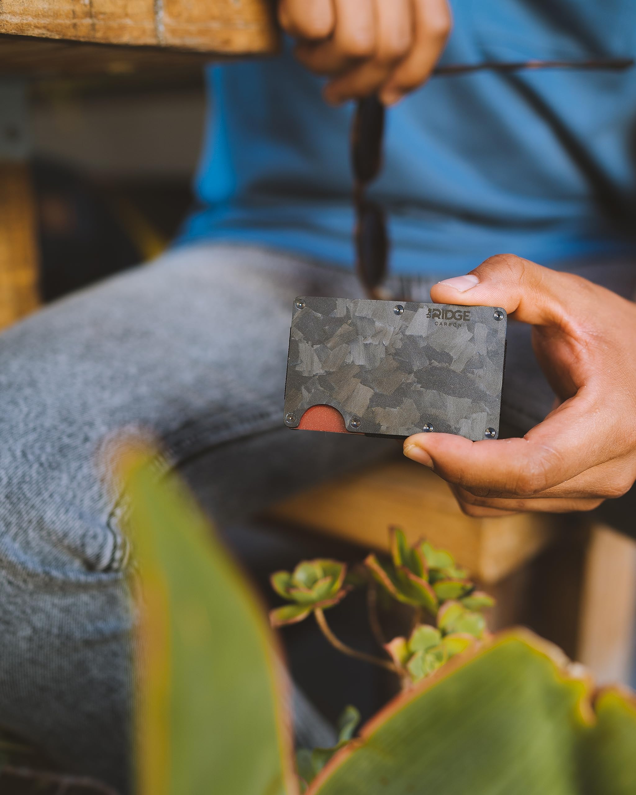 Ridge Wallets for Men - Slim Minimalist Wallet For Men, Front Pocket Wallets for Men, RFID Wallet For Men - Card Holder Wallet Forged Carbon