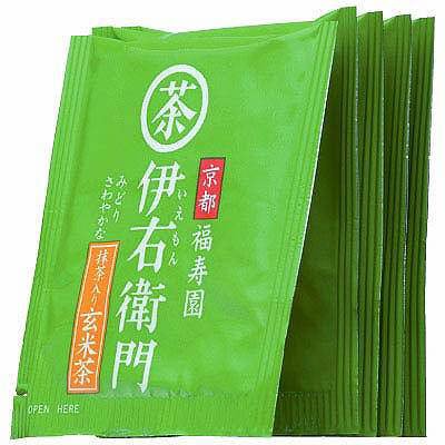 Ujinotsuyu Iyemon Genmaicha with Matcha (Japanese Brown Rice Tea with Green Tea Powder) - 1.4 oz - 25 Tea Bags