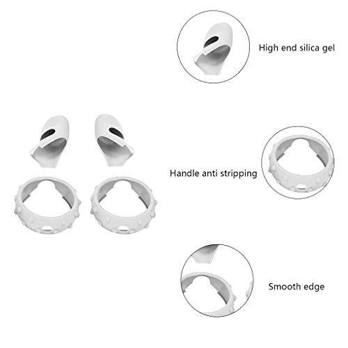 RINAMK 1 Pair Silicone Protective Dust Protective Ring Replacement Protective Ring for for Oculus Quest/Rift S VR Controller, White