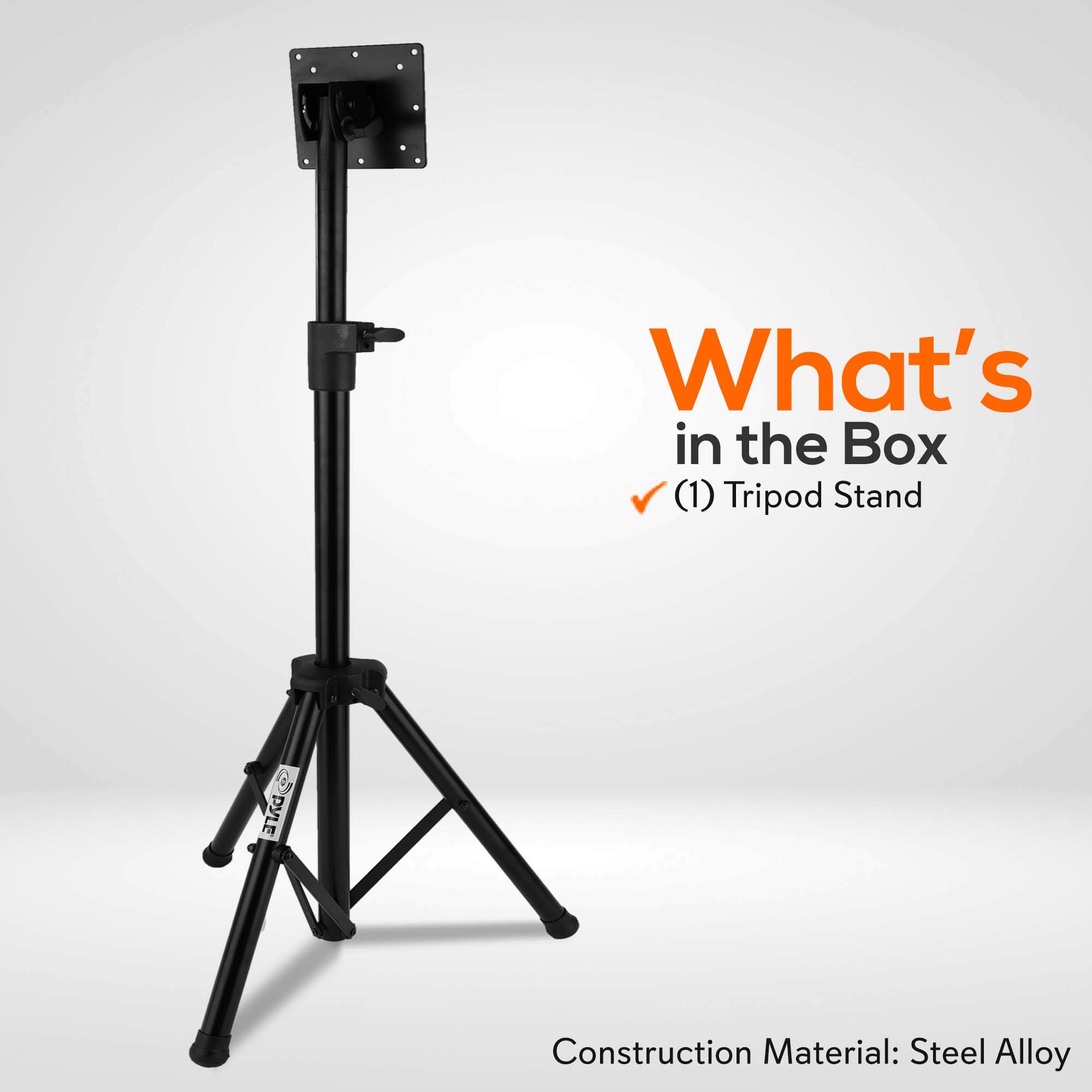 Pyle Premium LCD Flat Panel TV Tripod, Portable TV Stand, Foldable Stand Mount, Fits LCD LED Flat Screen TV Up To 32", Adjustable Height, 22 lbs Weight Capacity, VESA 200x200, 220x220 (PTVSTNDPT3215)