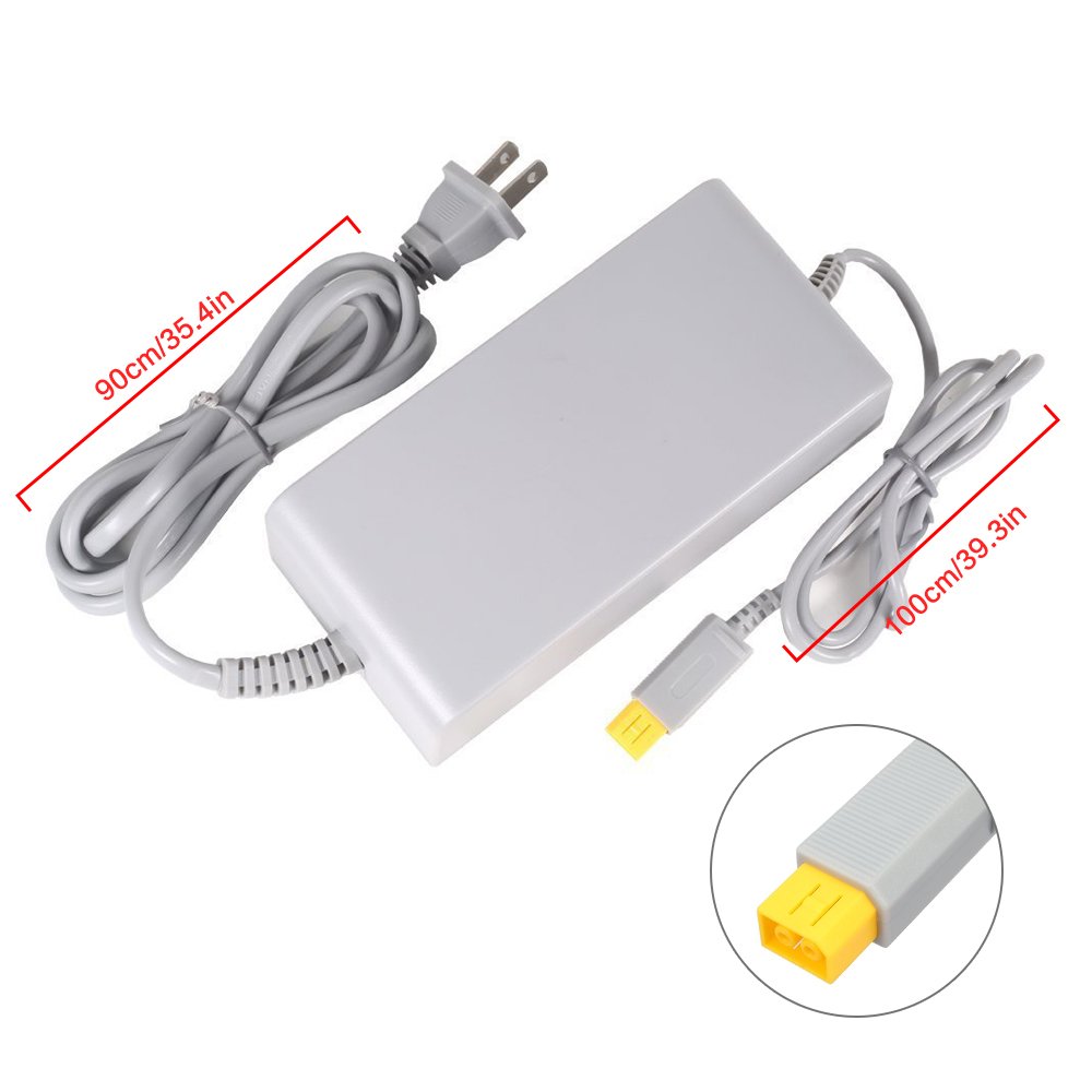 tesha Universal 100-240V Wall AC Adapter 15V 5A Power Charger Cord for Nintendo Wii U Console