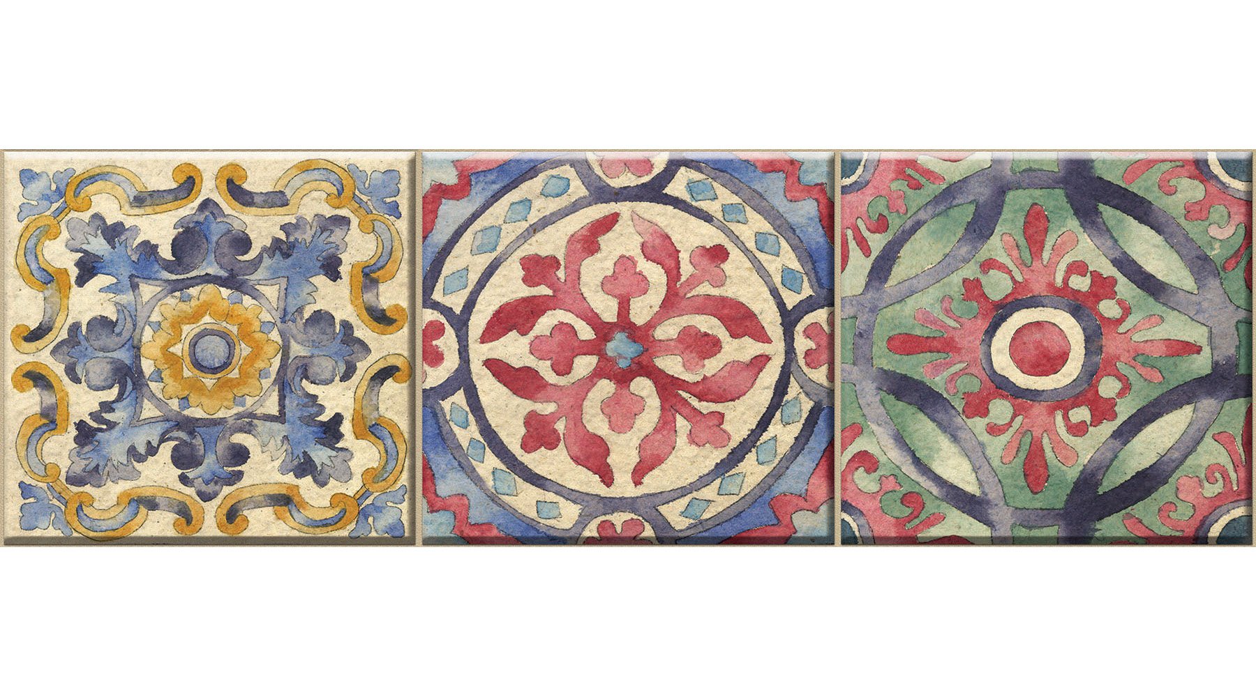 WallPops WPSS1984 Iznik Tile Stair Stripe Decal, Multicolor
