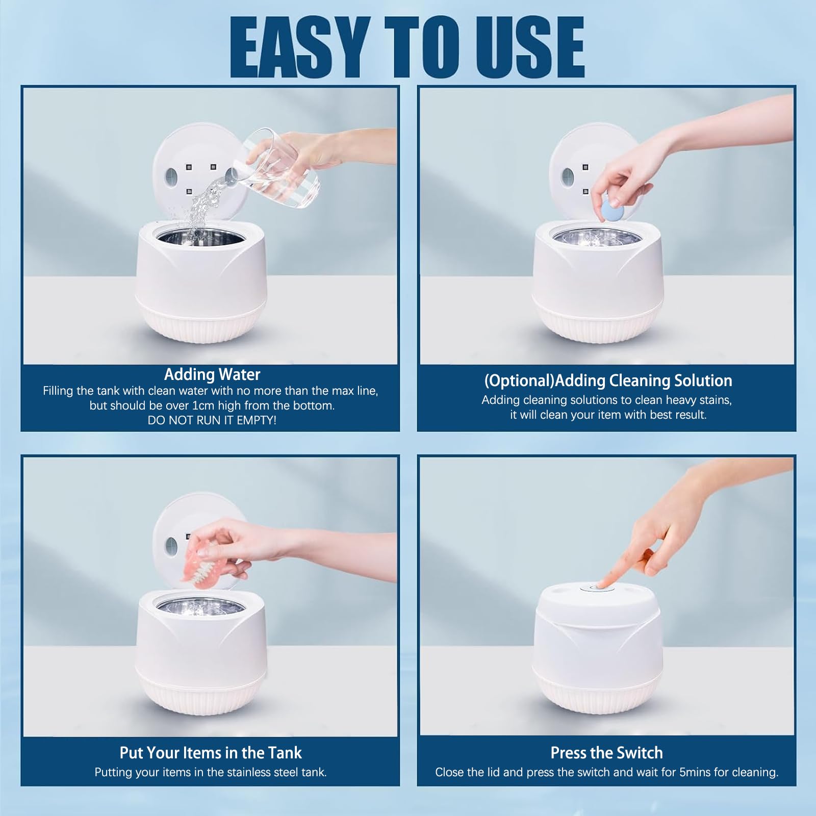 Ultrasonic Retainer Cleaner 211