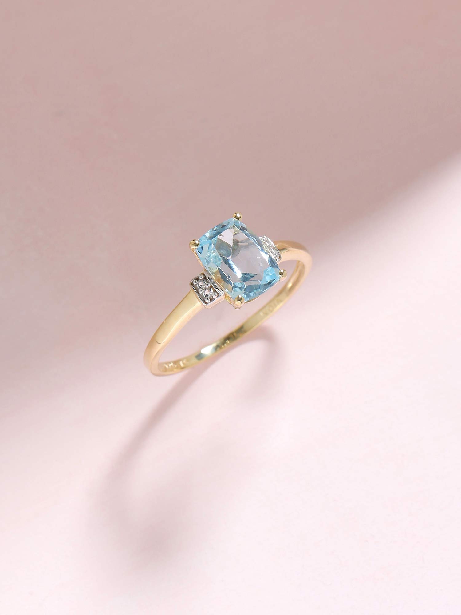 YoTreasure 1.52 ct. t.w. Sky Blue Topaz 10kt Yellow Gold Engagement Ring