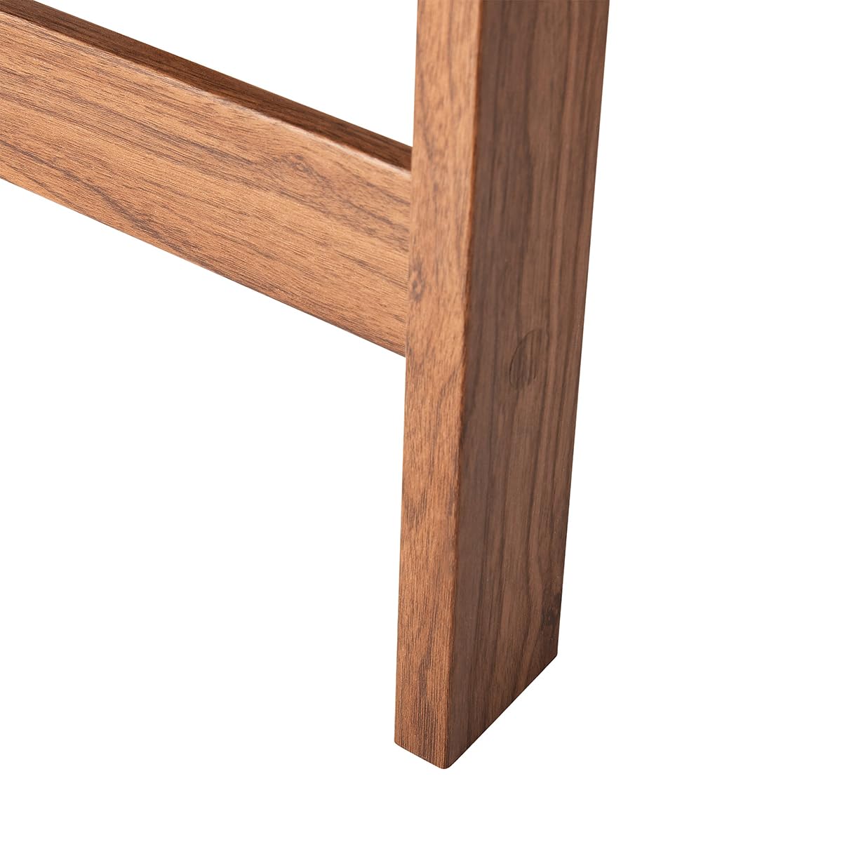 Small Square Wood End Table/Side Table for Living Room, Modern Industrial Square Wood Nightstand, Walnut Finish