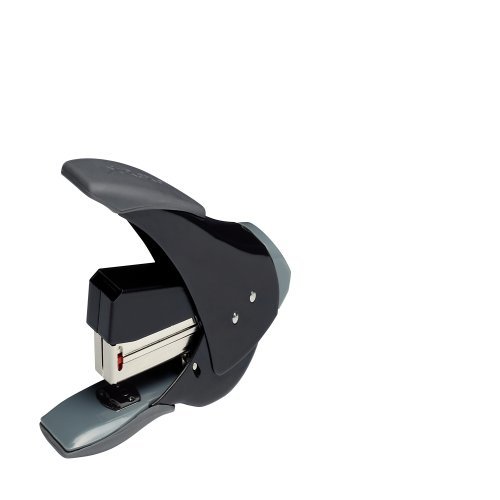 Rexel Easy Touch Low Force Stapler, 20 Sheet Capacity, Flat Clinch Stapling, Quarter Strip, Includes Staples, Metal Body, Black/Grey, 2102561