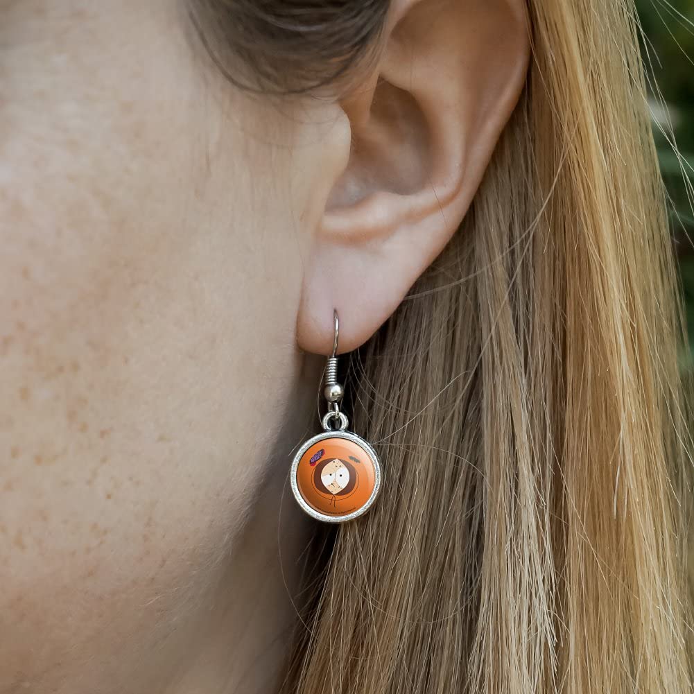 South Park Kenny Roughed Up Novelty Dangling Drop Charm Earrings