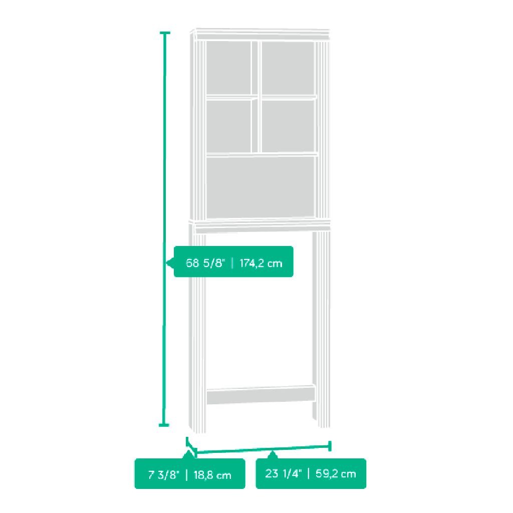 Sauder 414573 Etagere, Cinnamon Cherry Finish