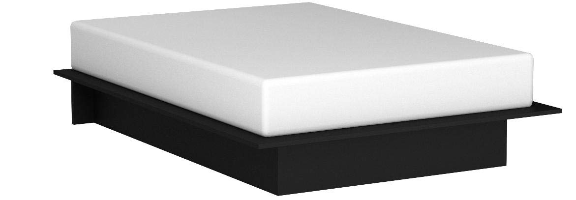 South Shore Step One Platform Bed Pure Black, Contemporary