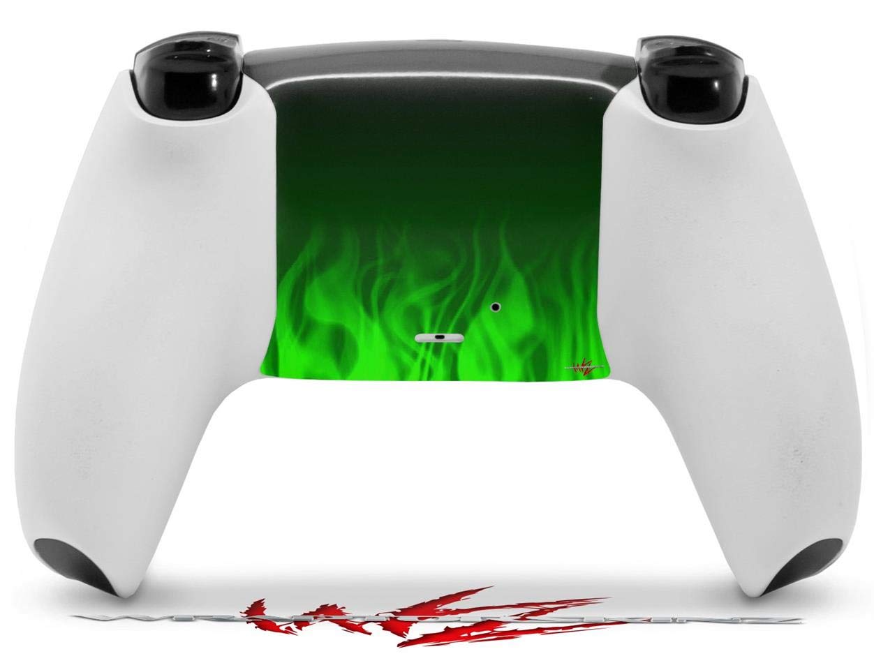 WraptorSkinz Skin Wrap compatible with Sony PS5 DualSense Controller Fire Green (CONTROLLER NOT INCLUDED)