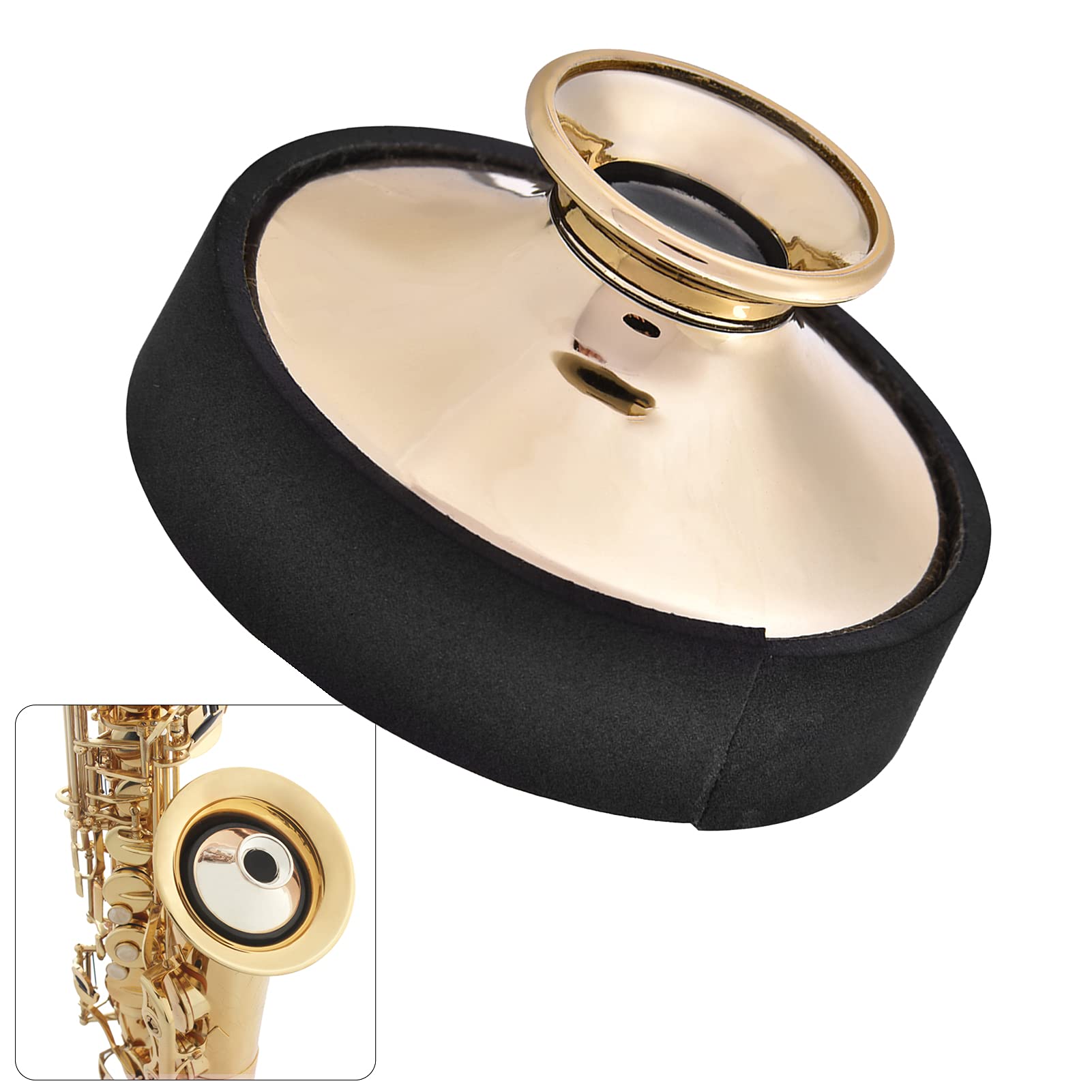 Tbest Alto Saxophone Mute Silencer, Lade Lightweight Plastic Sax Mute Saxophone Silencer Alto Saxophone Mute Sax Dampener Silencer Accessory alto saxophone mute