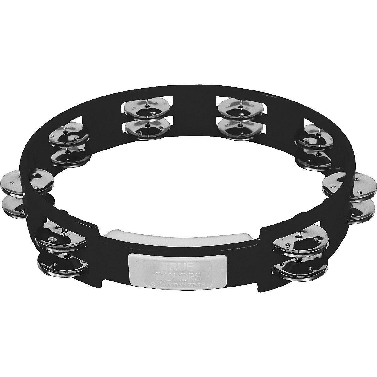 RhythmTech TC4010 10-Inch True Colors Tambourine, Black