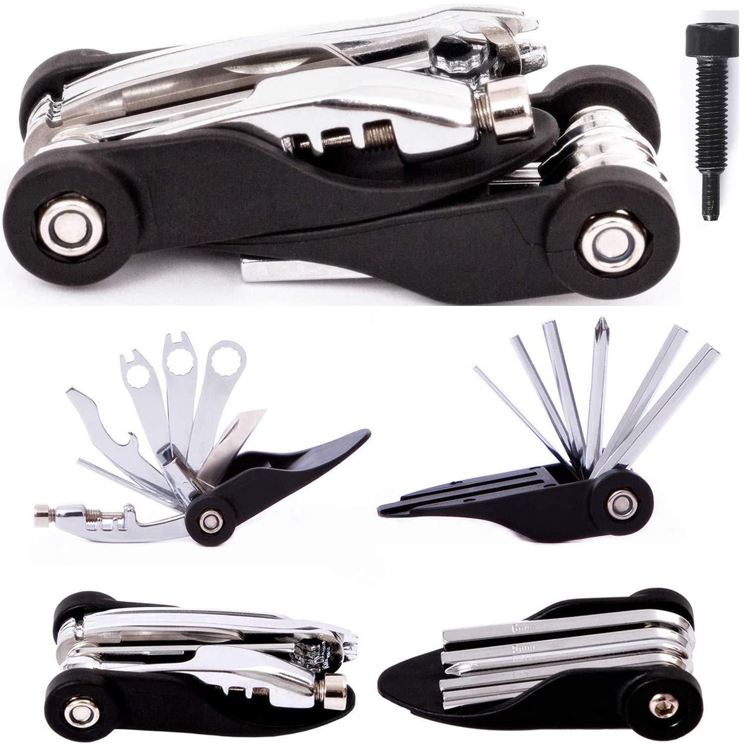 YBEKI Bike Tyre Repair Tool Kit Set - Bicycle Tool kit with Mini Pump, Bike Multi-Tool, Chain Tool Bike Freewheel Remover, etc. 6 Months Warranty