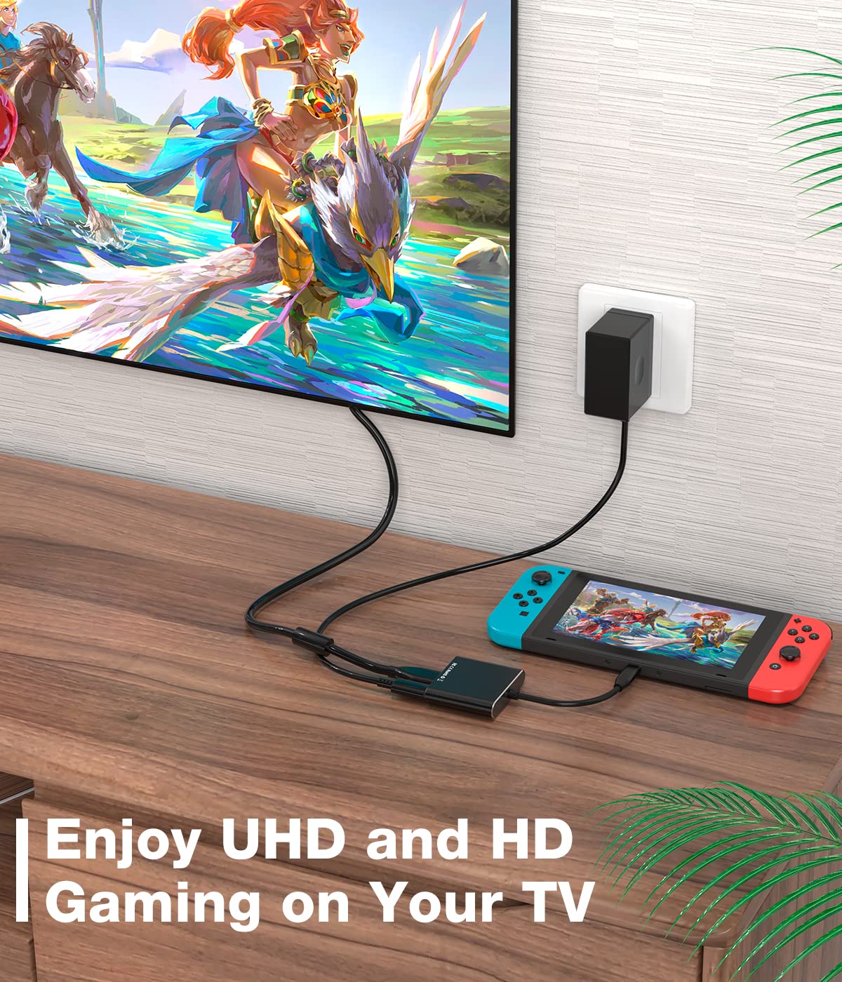 YCCTEAM Switch Dock for Nintendo Switch/OLED, USB C to HDMI TV for Nintendo Switch, Portable 4K Switch Adapter Docking Station for TV/Steam Deck/Samsung DeX/PC, and More