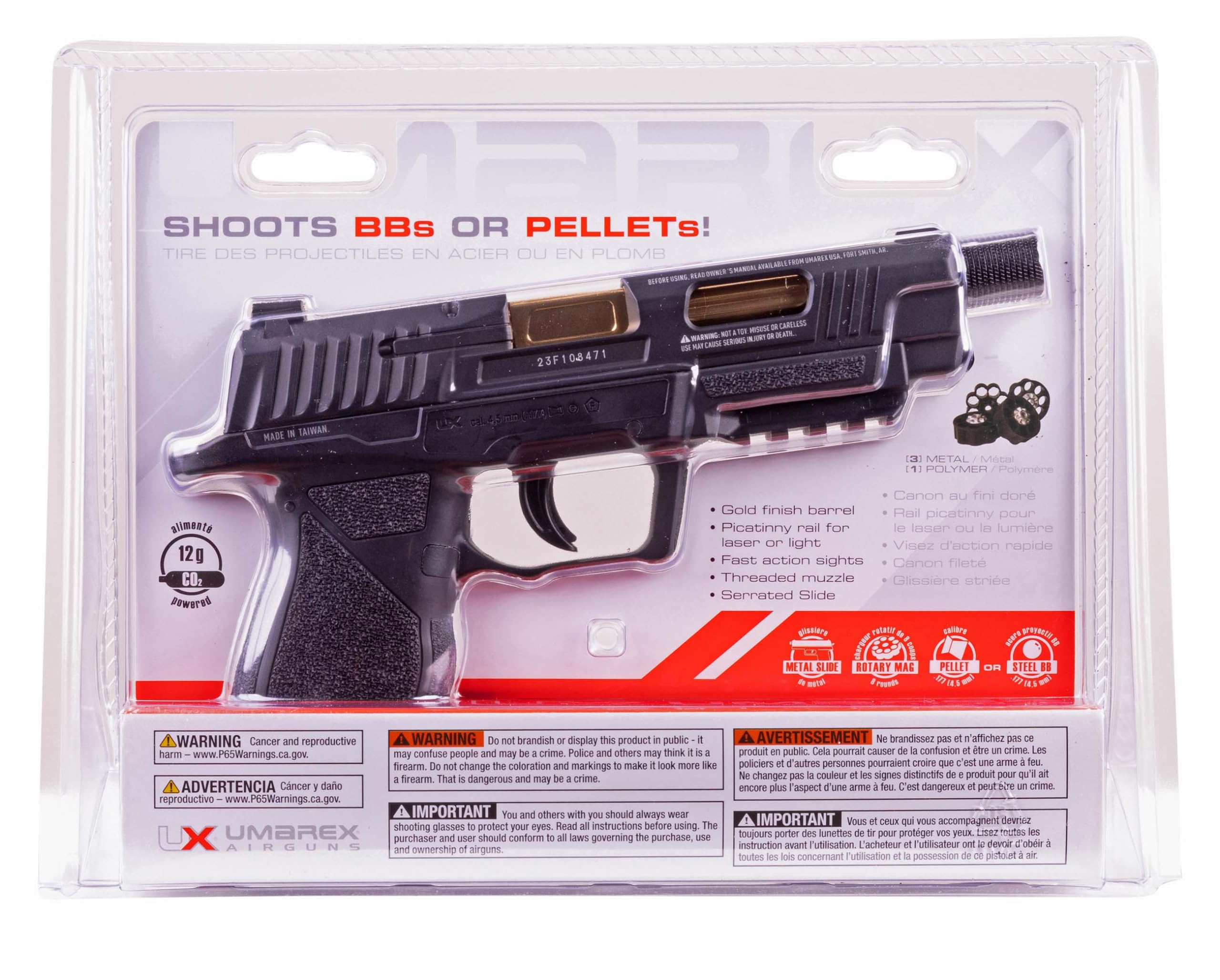 Umarex SA10 .177 Caliber Pellet or BB Gun Air Pistol, SA10 Air Pistol