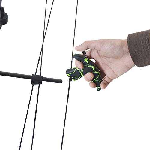 Three Finger Thumb Strong A1 Plastic Archery Release Aid Compound Bow Hunting Release Aid (Black)