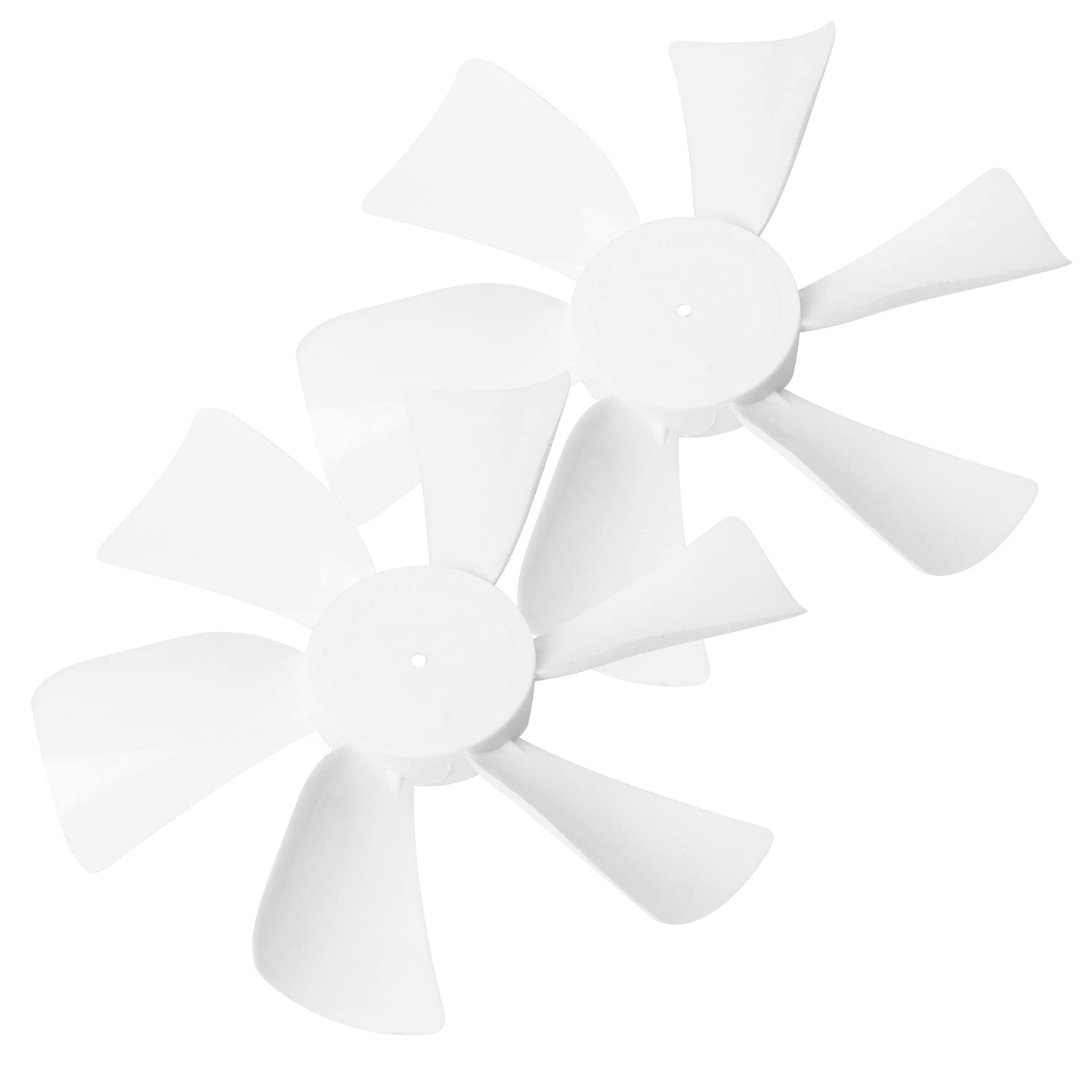 RV Vent Fan Blade, White 6" with 0.094" Round Bore, Compatible with Ventline/Jensen 0.094" Round Bore RV Bathroom Fan Blade (2 Pack)