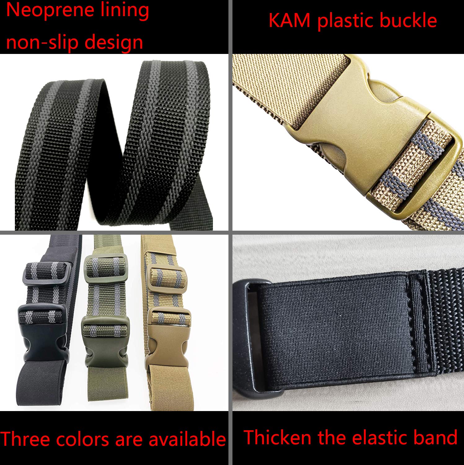 Tactical Leg Strap for Gun Holster 2 Pack Thigh Belt for Drop Leg Holsters Knife 1.5in/36mm EDC Leg Hanger for Universal Belt Loop Men Women Outdoors Hunting Elastic Nylon