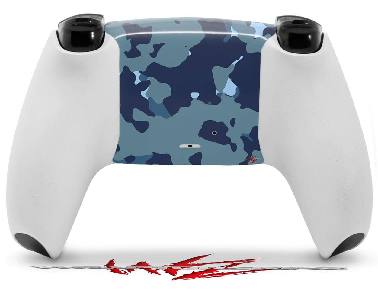 WraptorSkinz Skin Wrap compatible with Sony PS5 DualSense Controller WraptorCamo Old School Camouflage Camo Navy (CONTROLLER NOT INCLUDED)